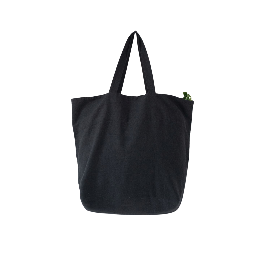 Black Large Linen Bag | Forest Homes