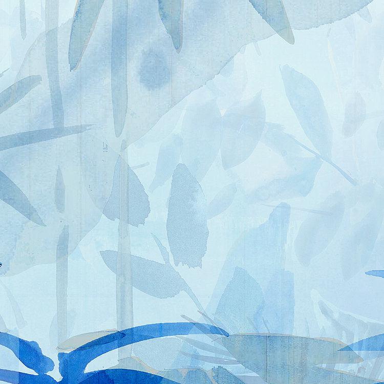 Blue Jungle Print Wallpaper