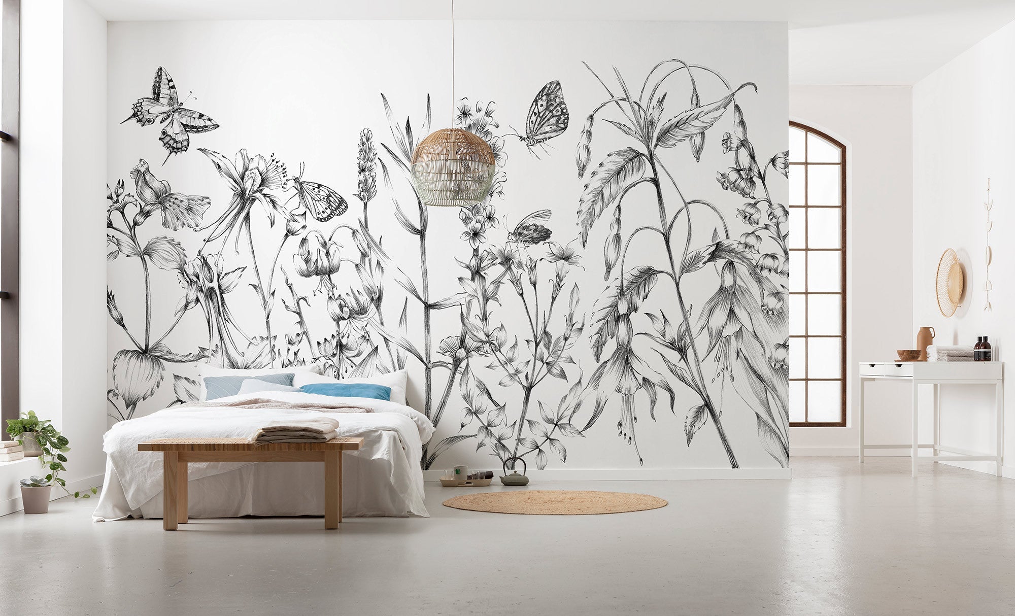 Butterfly Field Mural Wallpaper: Nature Wallpaper | Forest Homes