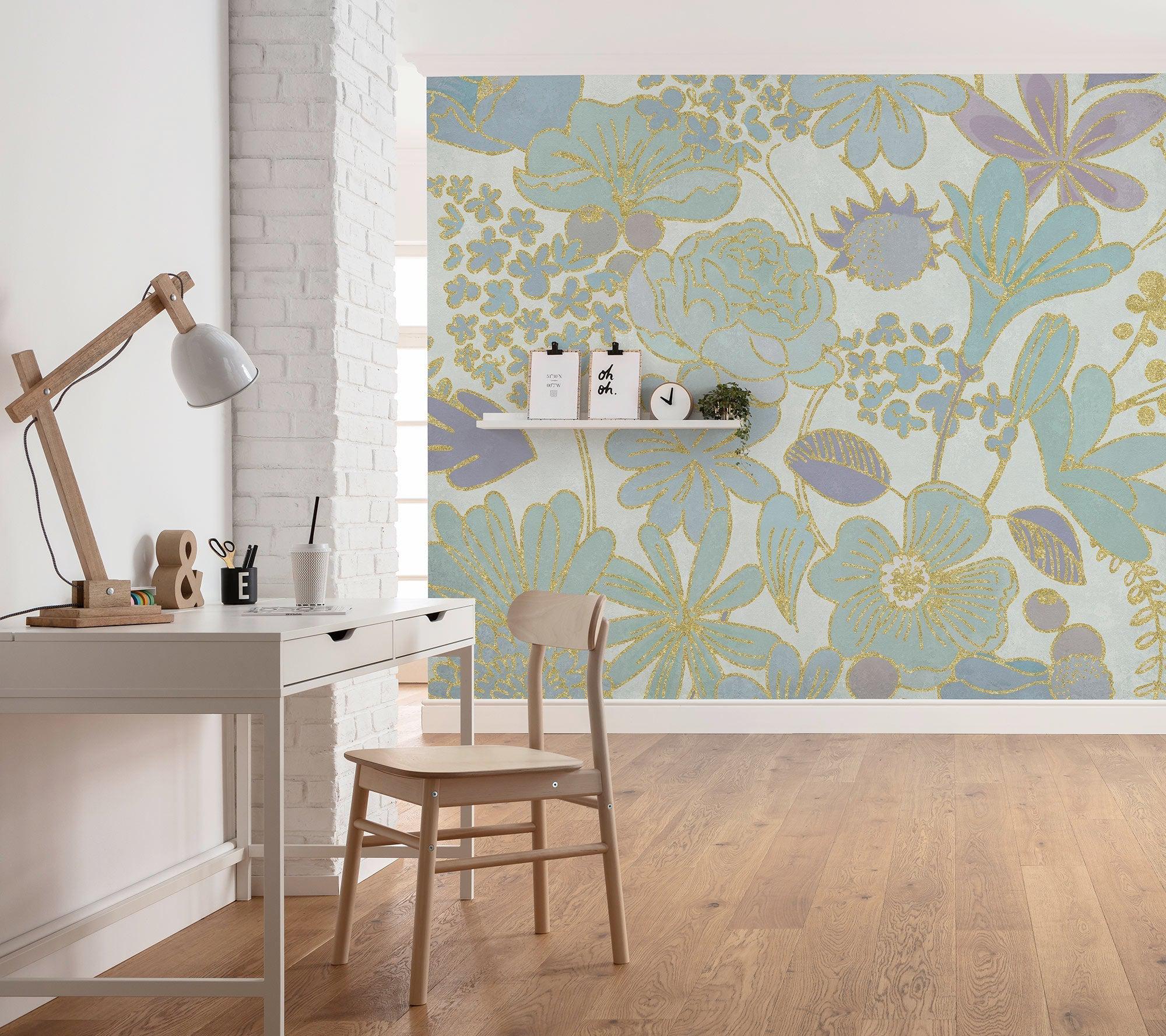 Groovy Bloom Mural Wallpaper – Forest Homes