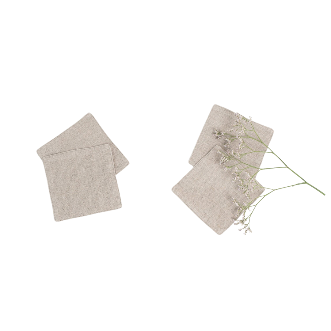 Natural Linen Coasters | Forest Homes