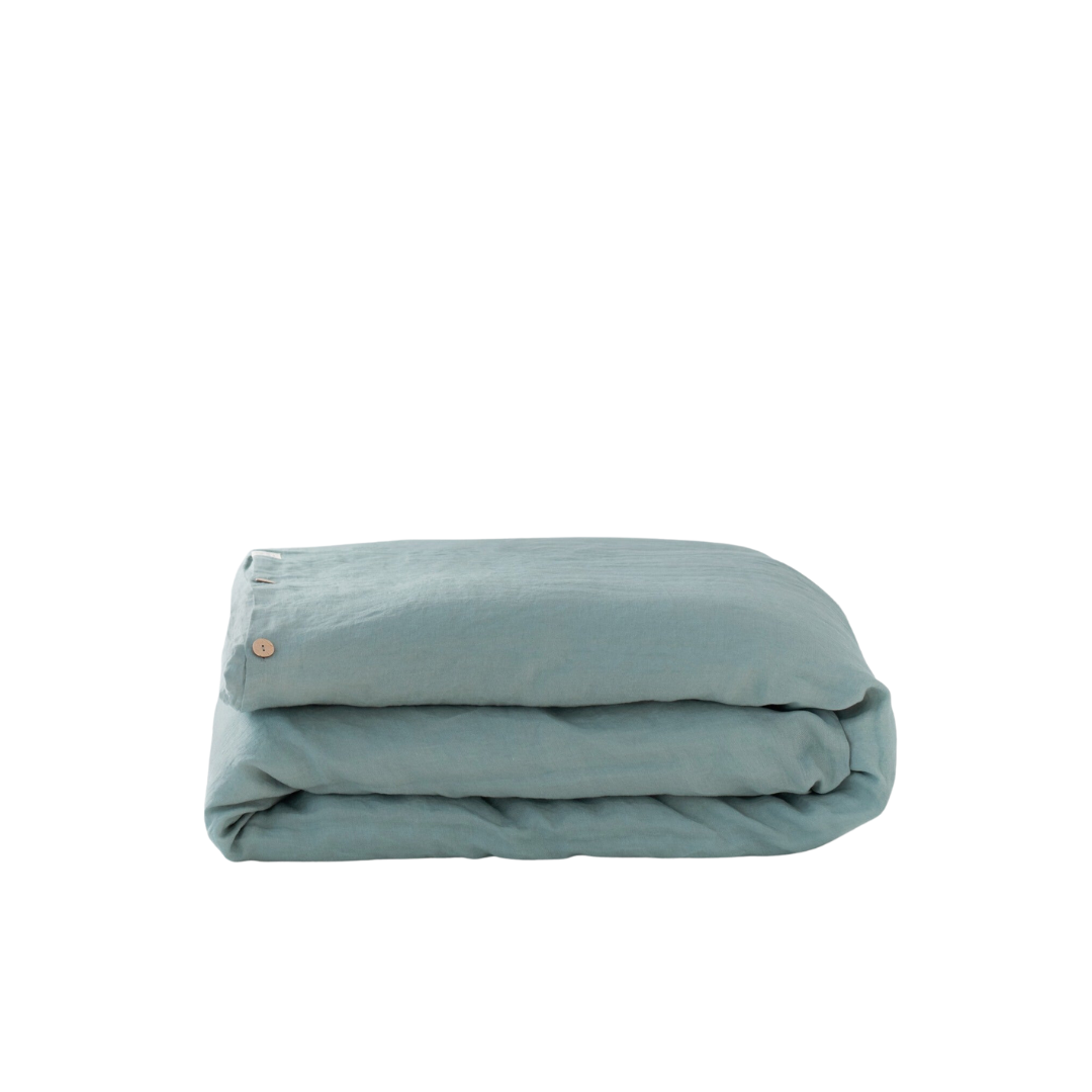 Green Milieu Linen Duvet Cover: Bedding | Forest Homes