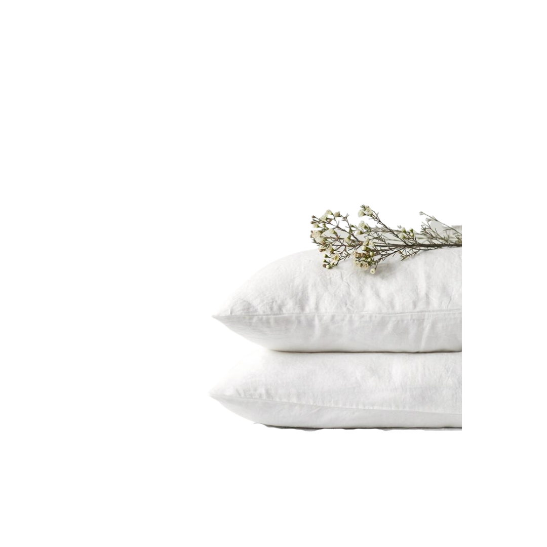 White Linen Pillowcase: Bedding | Forest Homes