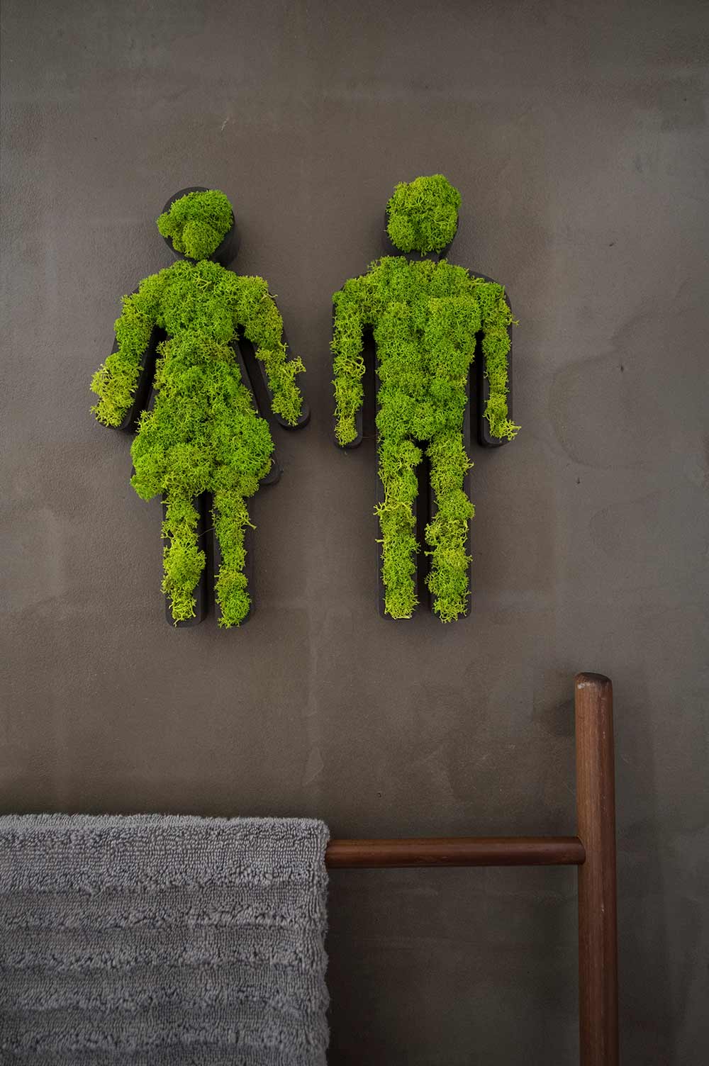 Moss Toilet Signs: Moss Creative Wall Art | Forest Homes